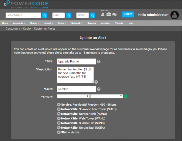 Start Using Custom Customer Alerts – Powercode