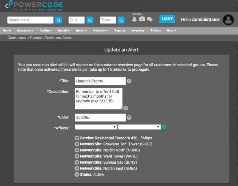 Start Using Custom Customer Alerts – Powercode