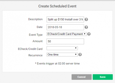 Scheduled Events – Powercode