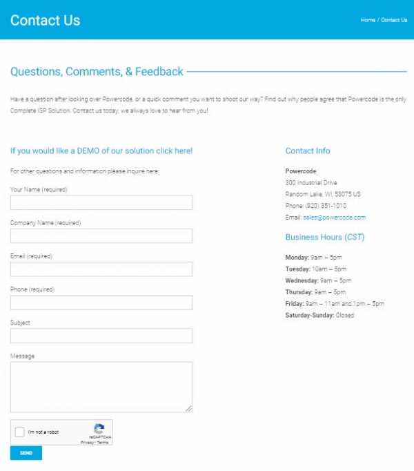 Communicate with Powercode – Powercode