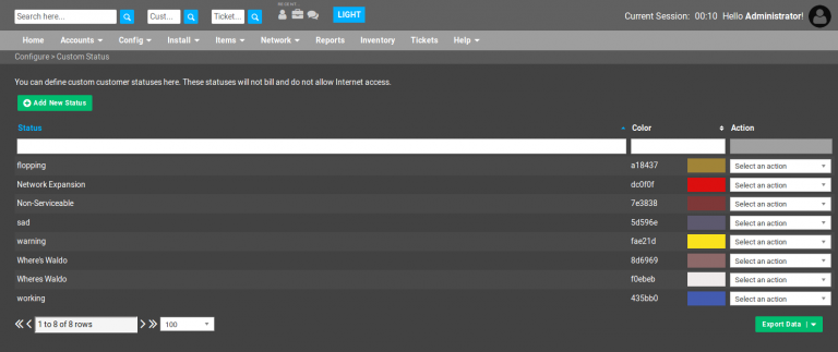 Custom Statuses – Powercode